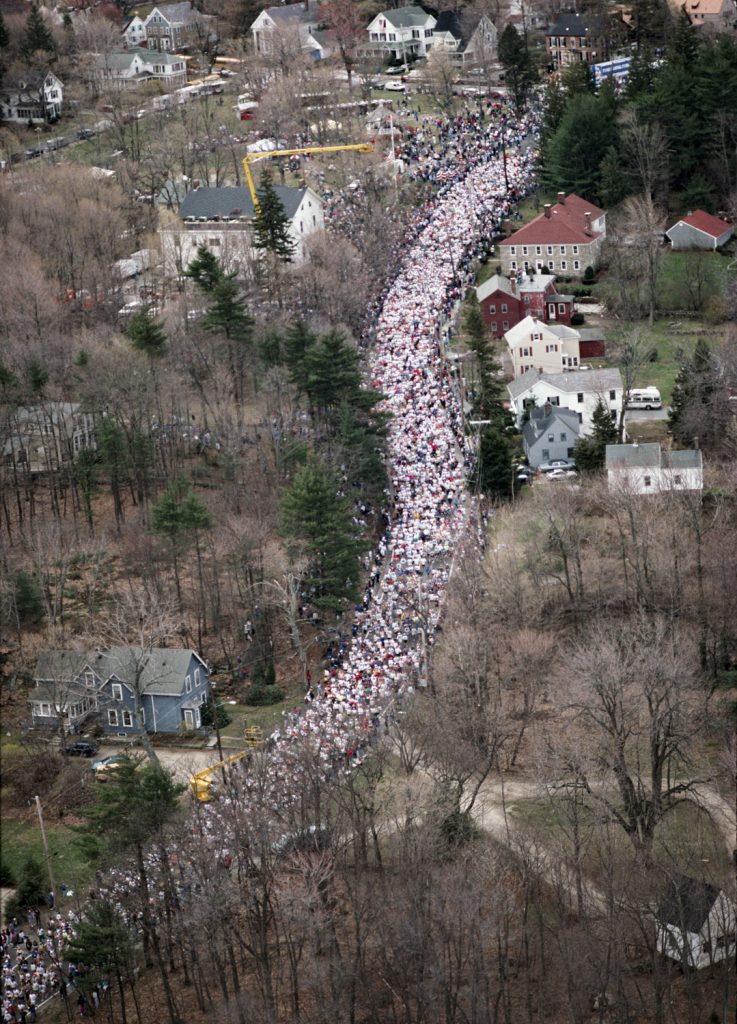 Boston marathon starting line aerial photo | Above and Beyond